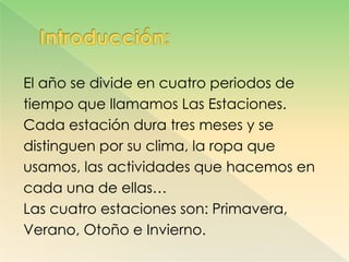 Las estaciones del año | PPTX