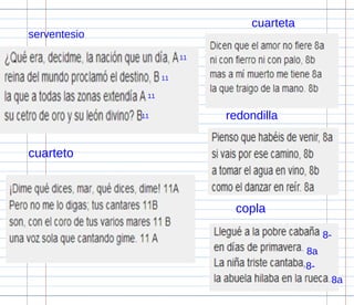 Las estrofas de cuatro versos | POT