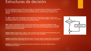 Las estructuras de control en programación presentacion | PPTX