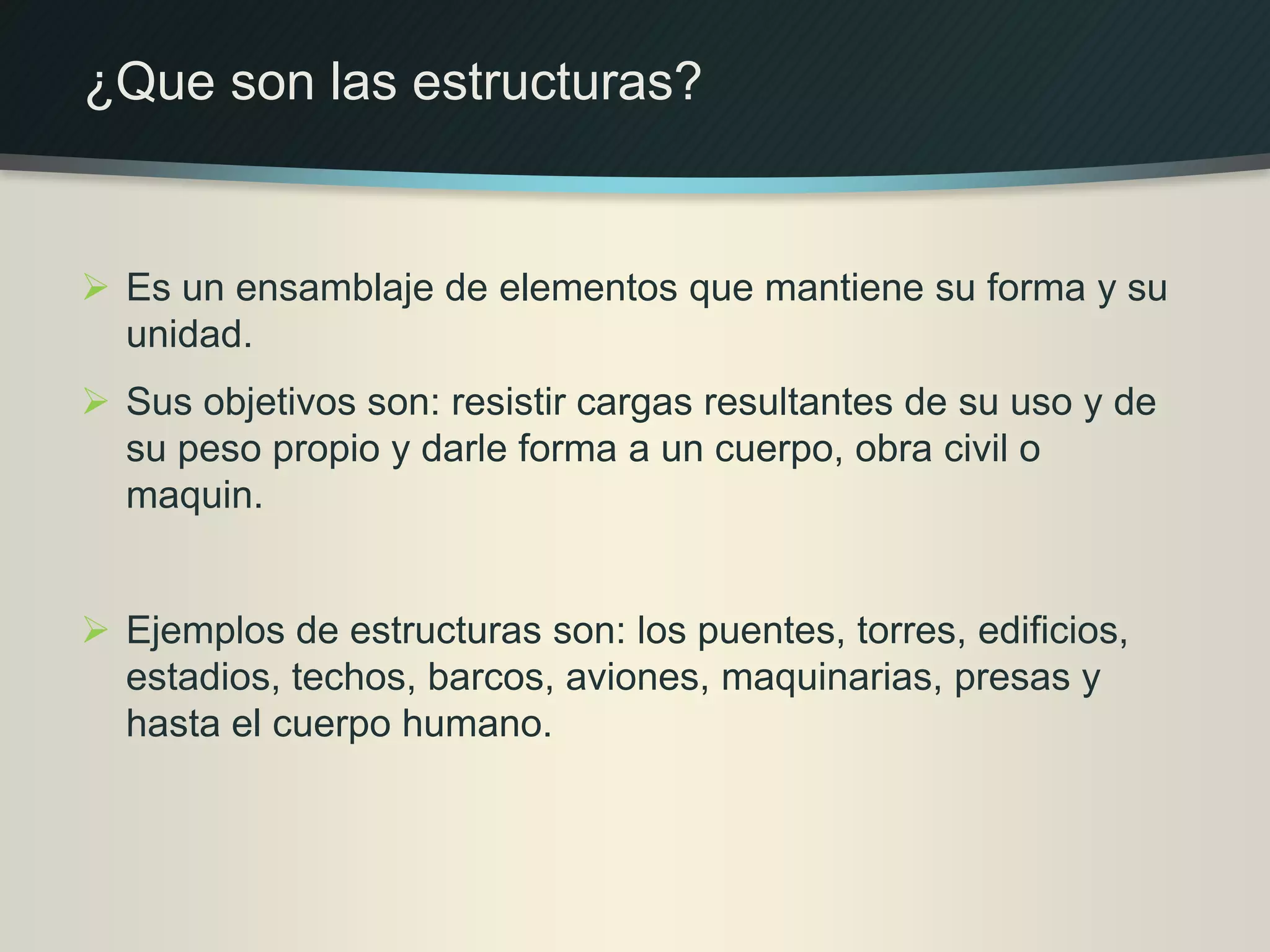 Las estructuras y sus partes | PPTX