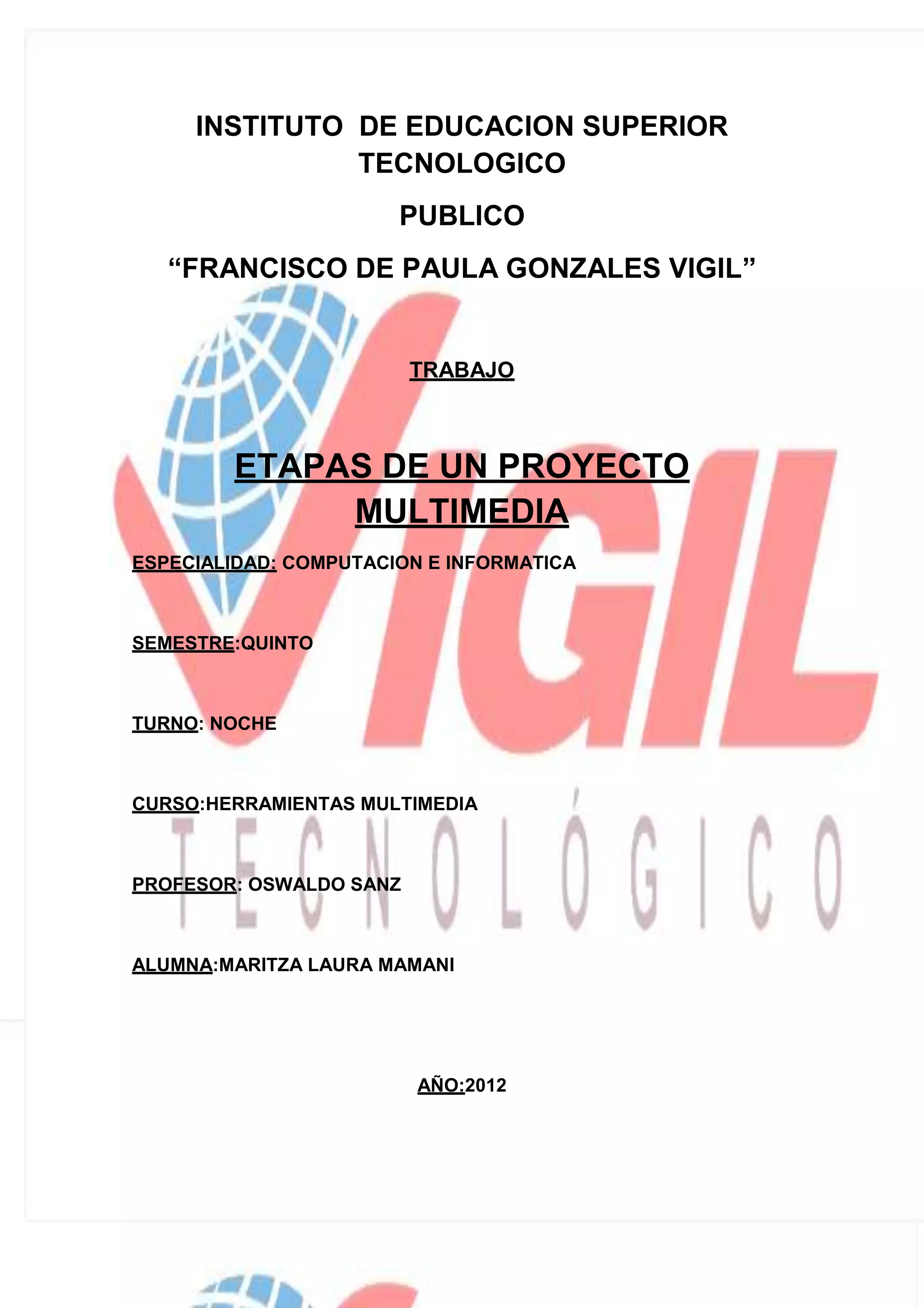 Las etapas de un proyecto multimedia | DOCX