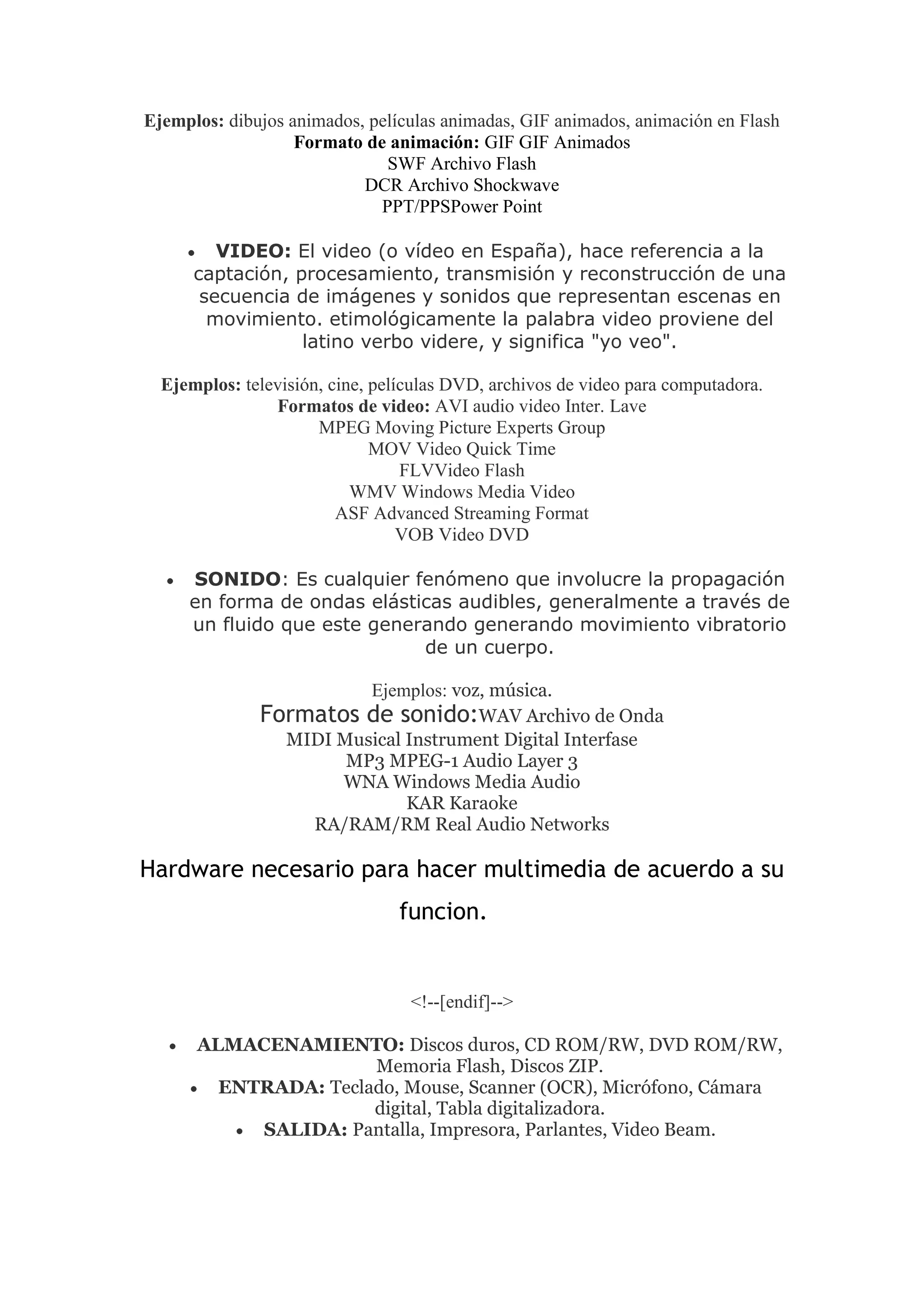 Las etapas de un proyecto multimedia | DOCX