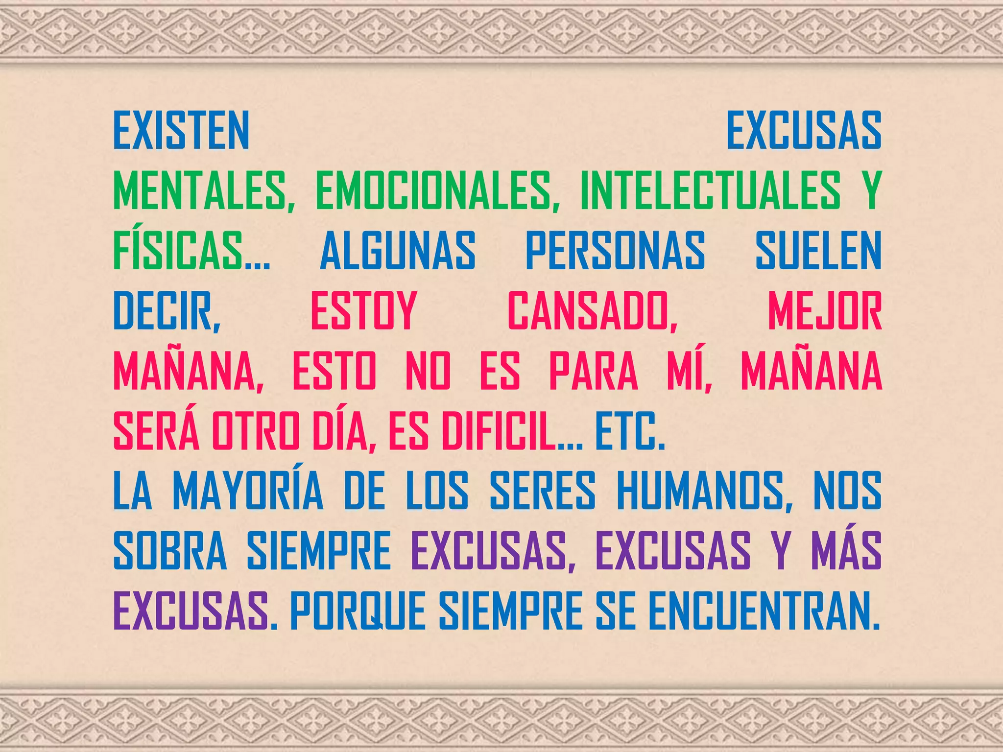 Las excusas | PPSX