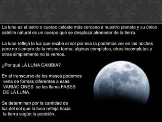 Las fases de la luna | PPTX