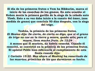 LAS FIESTAS DE LA BIBLIA VIGENTES HOY | PPT