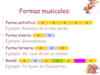 Las formas musicales, tipos y rasgos musicales | PDF