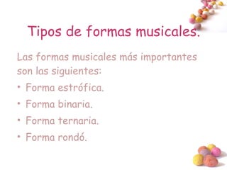 Las formas musicales, tipos y rasgos musicales | PDF