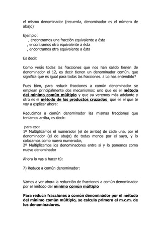 Las fracciones | PDF