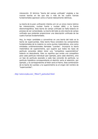 Las fuerzas fundamentales del universo | DOCX