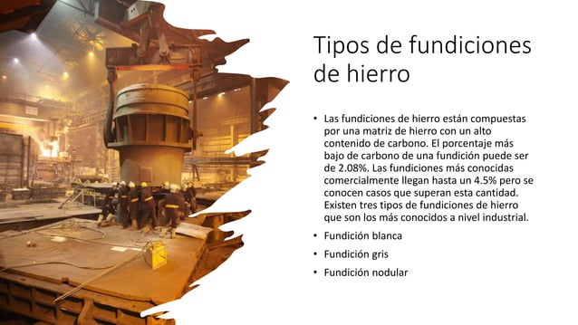 Las fundiciones gris, blanca y nodular metalurgia | PPTX | Woodworking ...