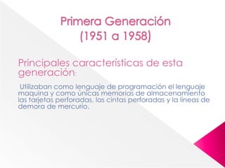 Las Generaciones De Computadoras(Xenia) | PPTX | Computing | Technology & Computing