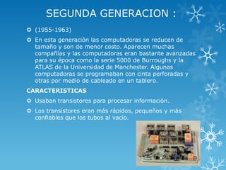 Las generaciones de los computadores | PPTX