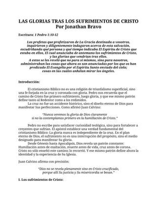 LAS GLORIAS TRAS LOS SUFRIMIENTOS DE CRISTO | PDF