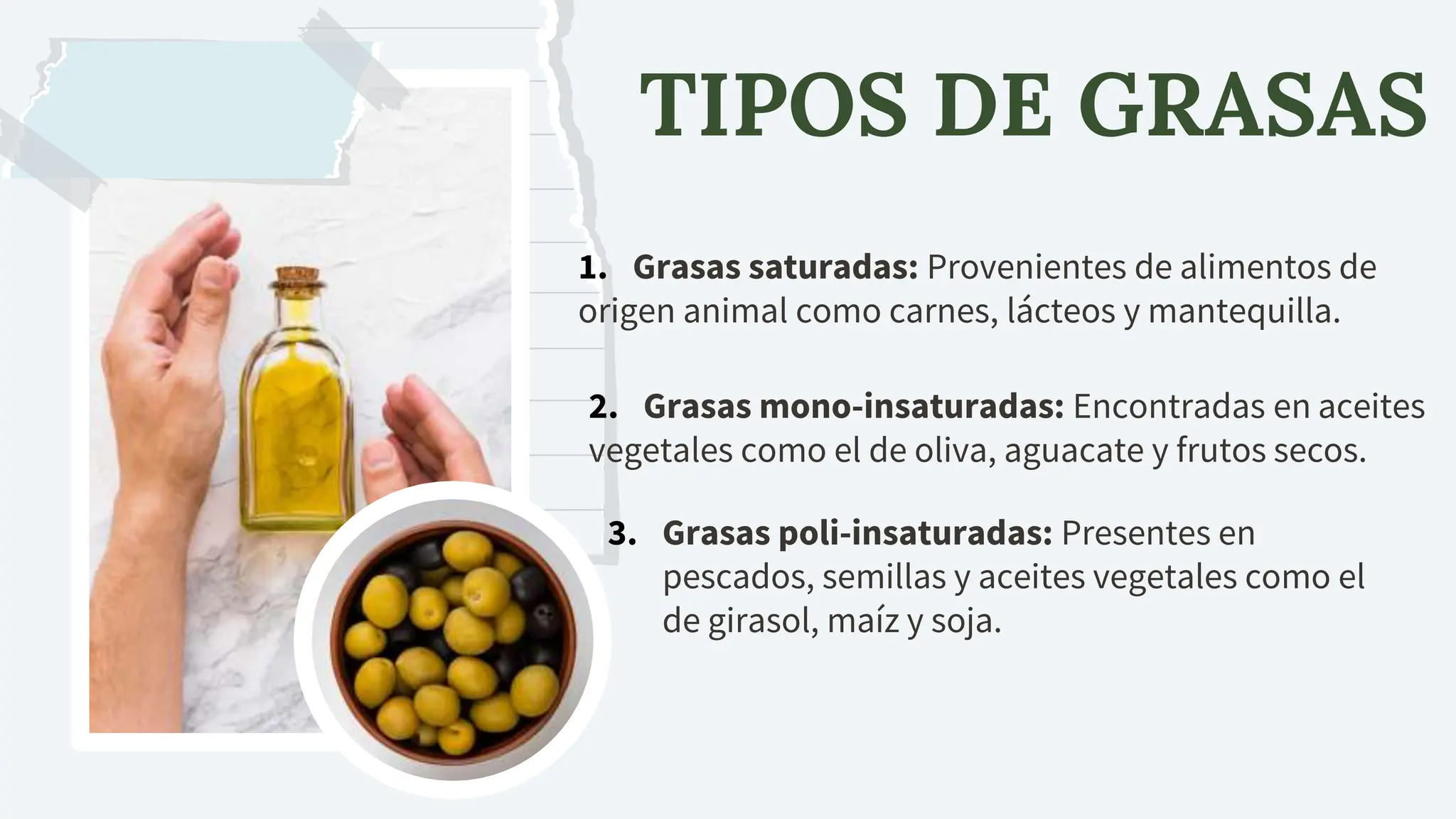 Las grasas buenas y malas - en la nutrición | PPTX