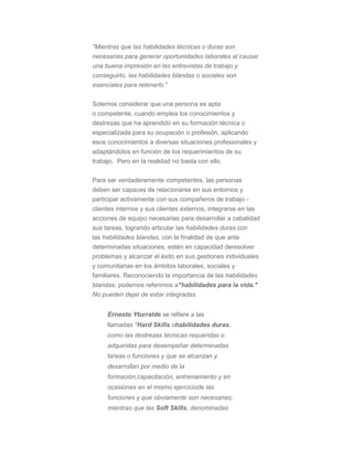 Las habilidades duras | DOCX