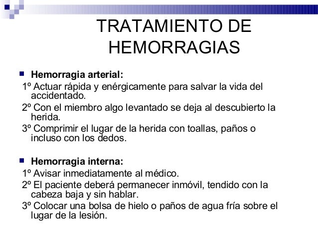Las hemorragias