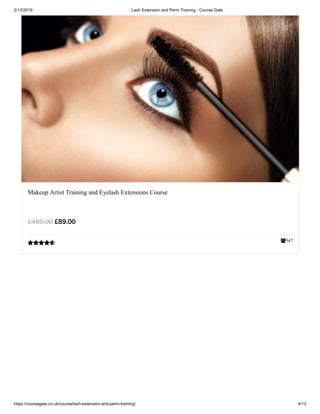 Lash Extension and Perm Training - Course Gate | PDF