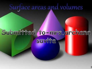 surface area and volume class 10 | PPTX