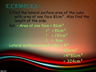 surface area and volume class 10 | PPTX