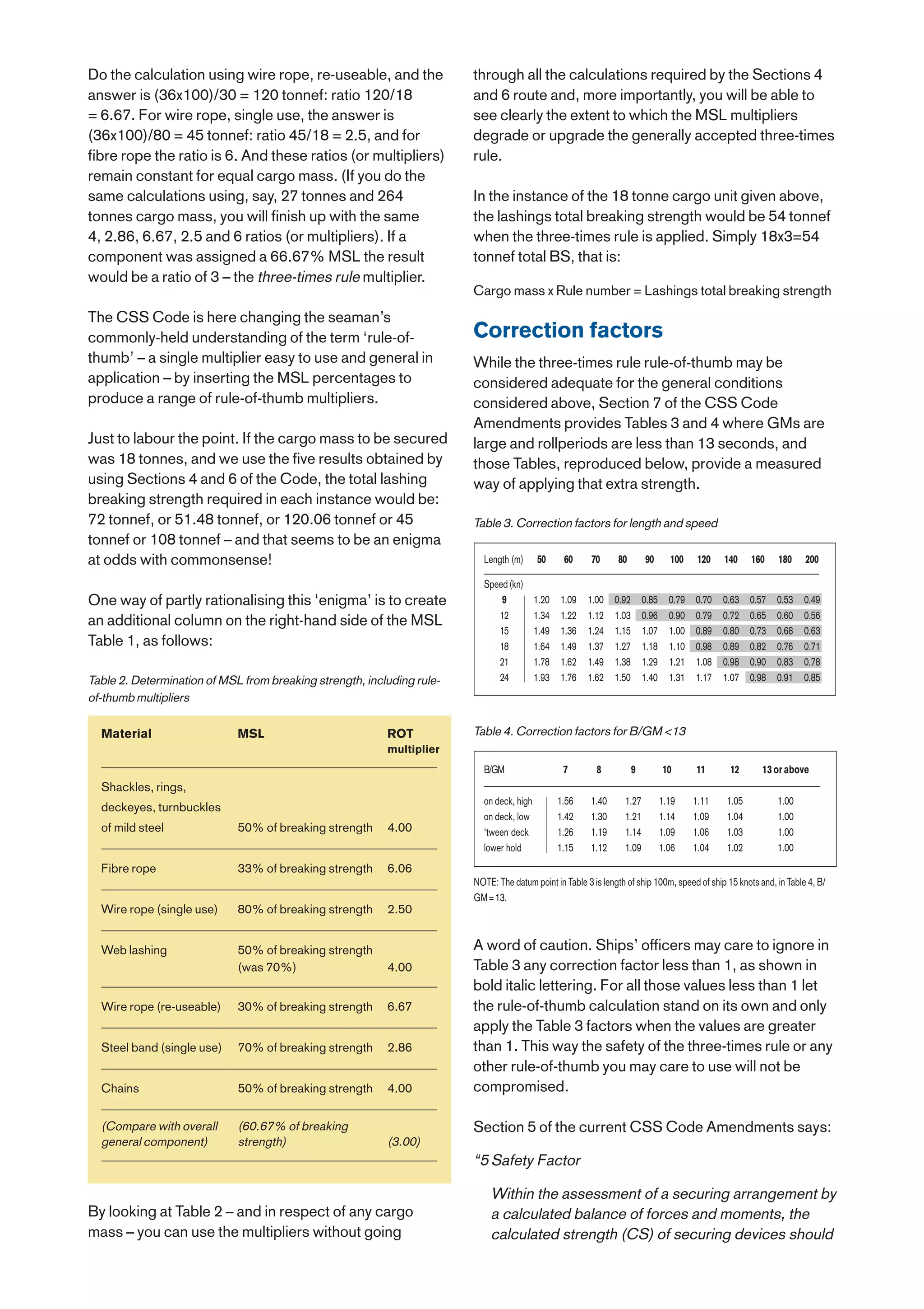 Lashing and securing deck cargoes | PDF