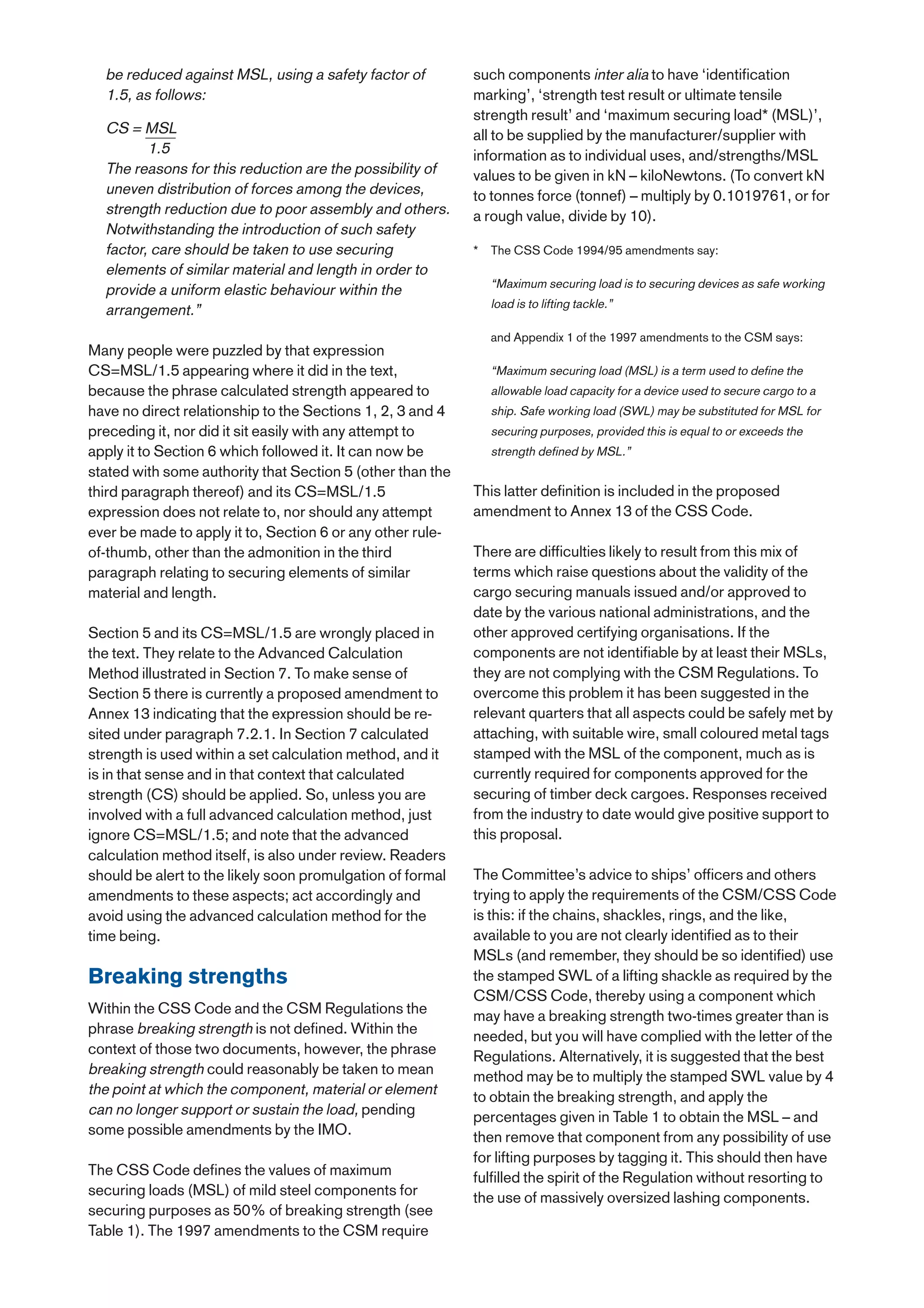 Lashing and securing deck cargoes | PDF