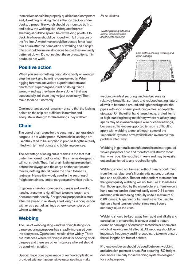 Lashing and securing deck cargoes | PDF