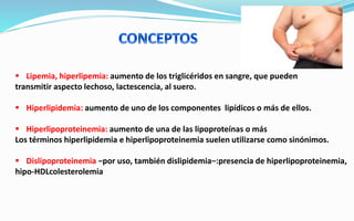 Las hiperlipoproteiemias | PPTX