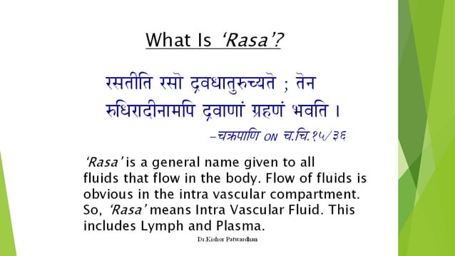 Physiological aspects of Rasa, Sveda and Lasika | PPTX