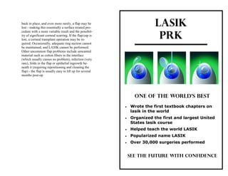 Lasik brochure by Dr. Michael Duplessie | PPT