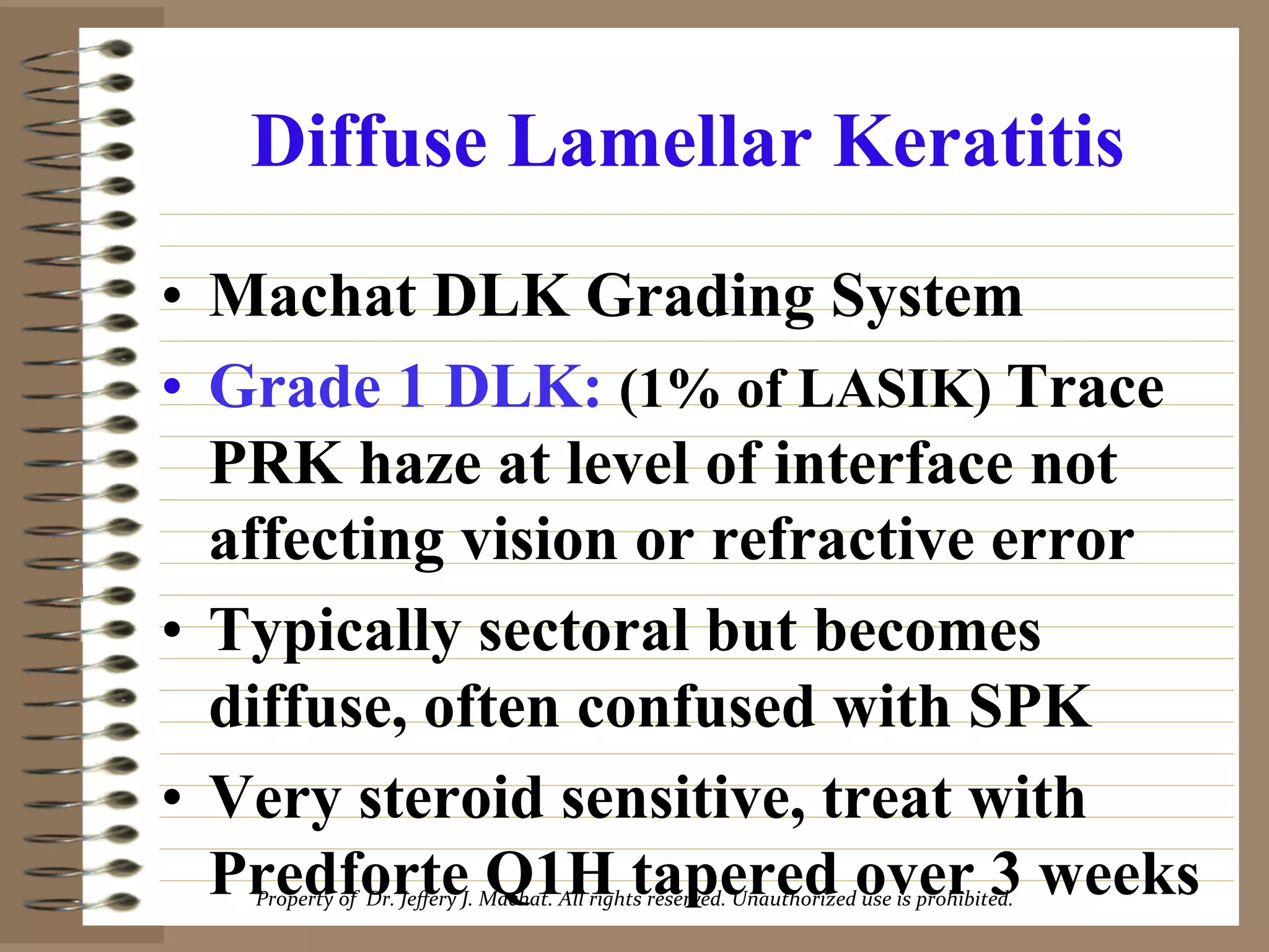 Lasik Complications 2001 Diffuse Lamellar Keratitis by Dr. Jeffery ...
