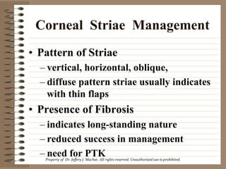 Lasik Complications 2001 Striae by Dr. Jeffery Machat | PDF | Eye and ...