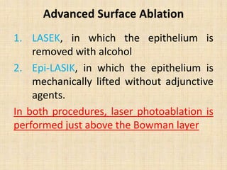 Lasik versus surface ablation | PPTX