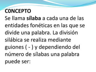 La silaba clase | PPT