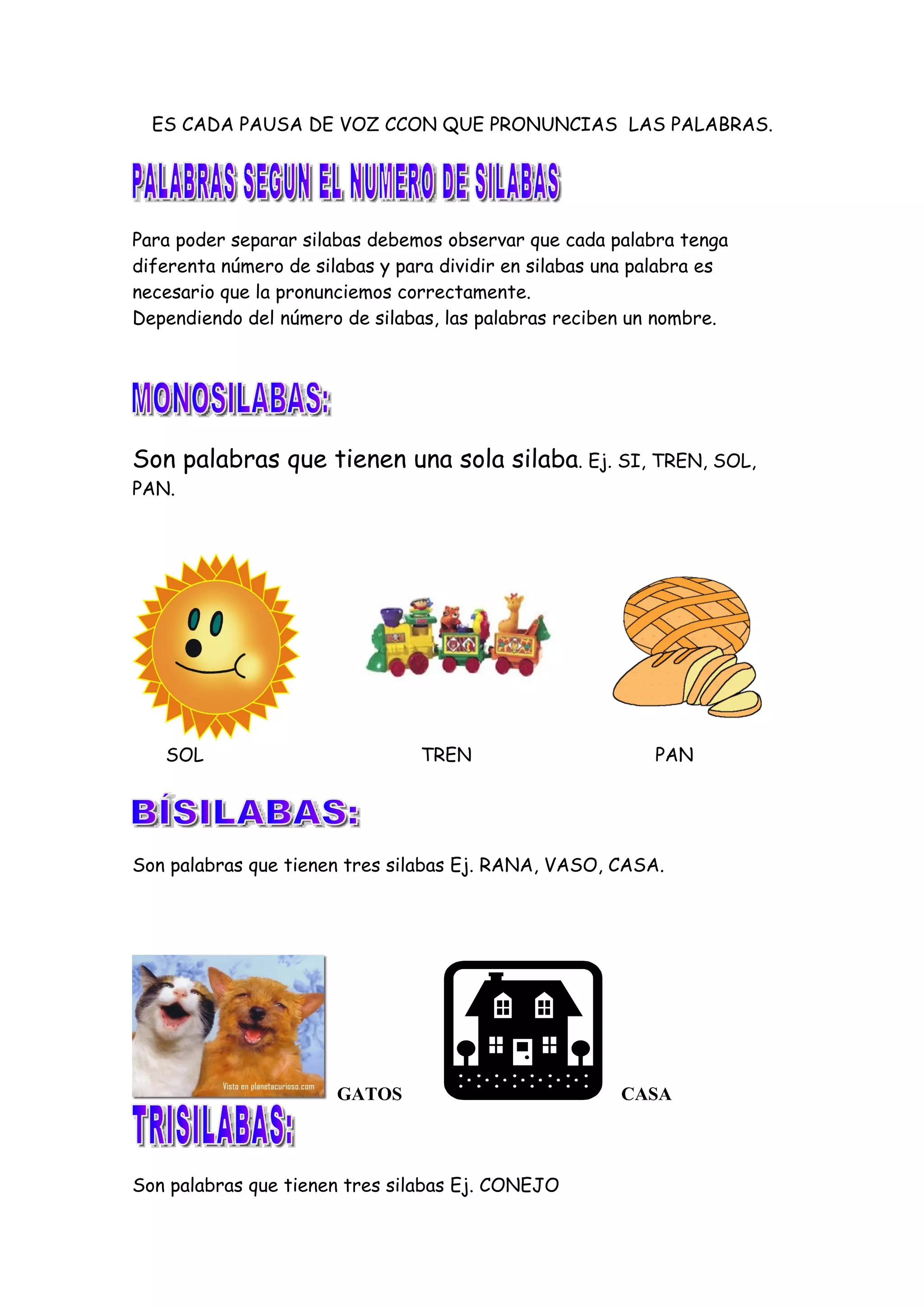 La Silaba Comunicacion Y Lenguaje | DOC