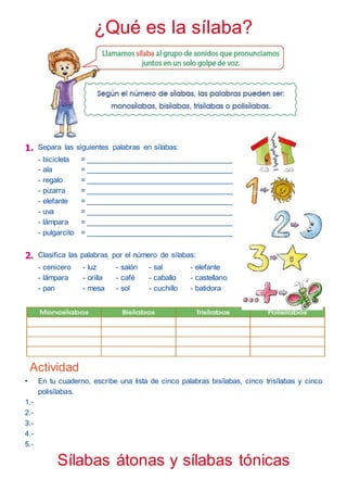 La silaba, razonamiento verbal mes de julio (1) | DOCX