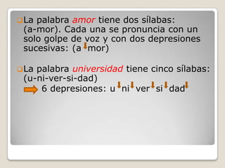 La silabificación | PPTX