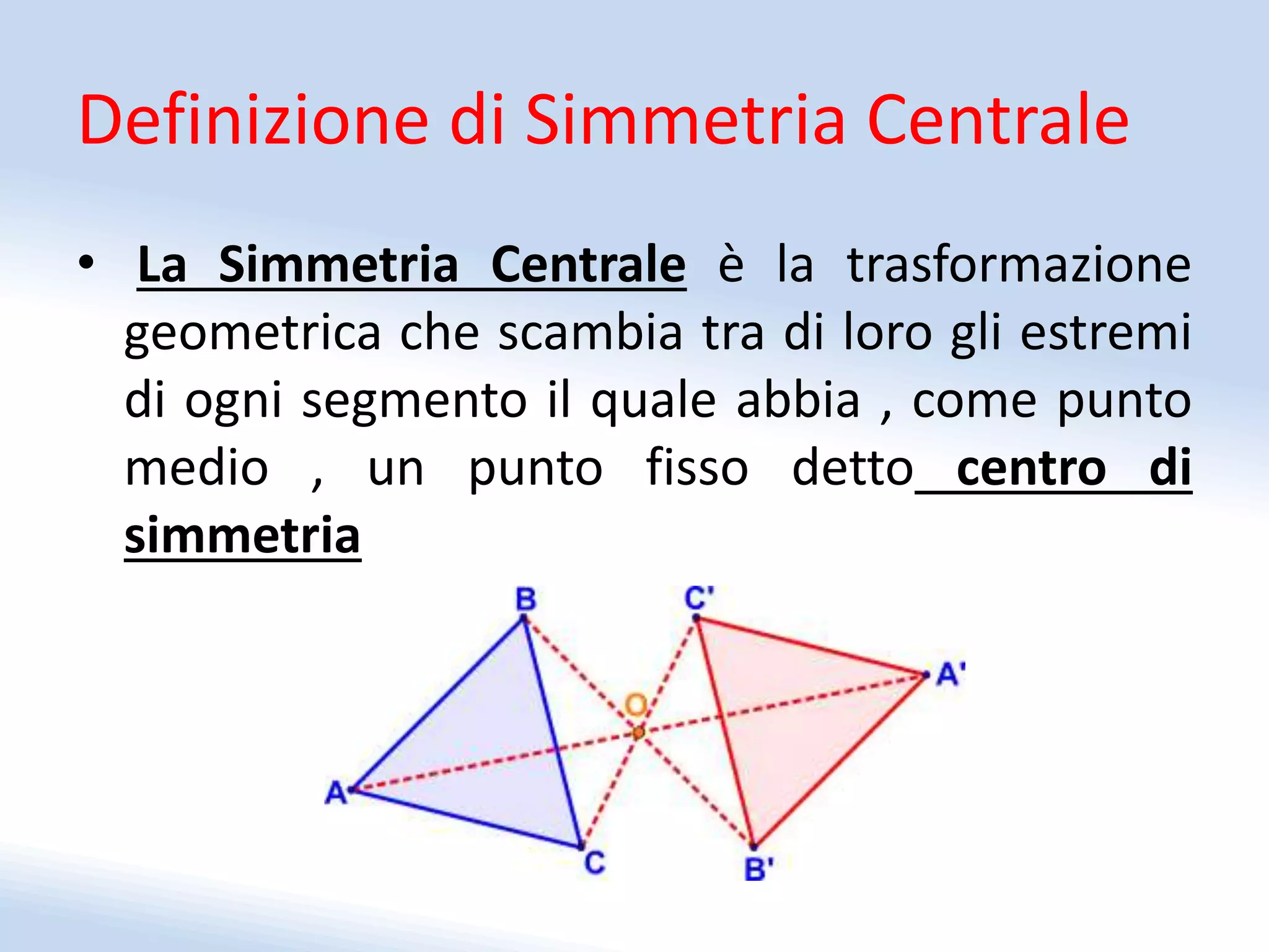La simmetria centrale | PPTX