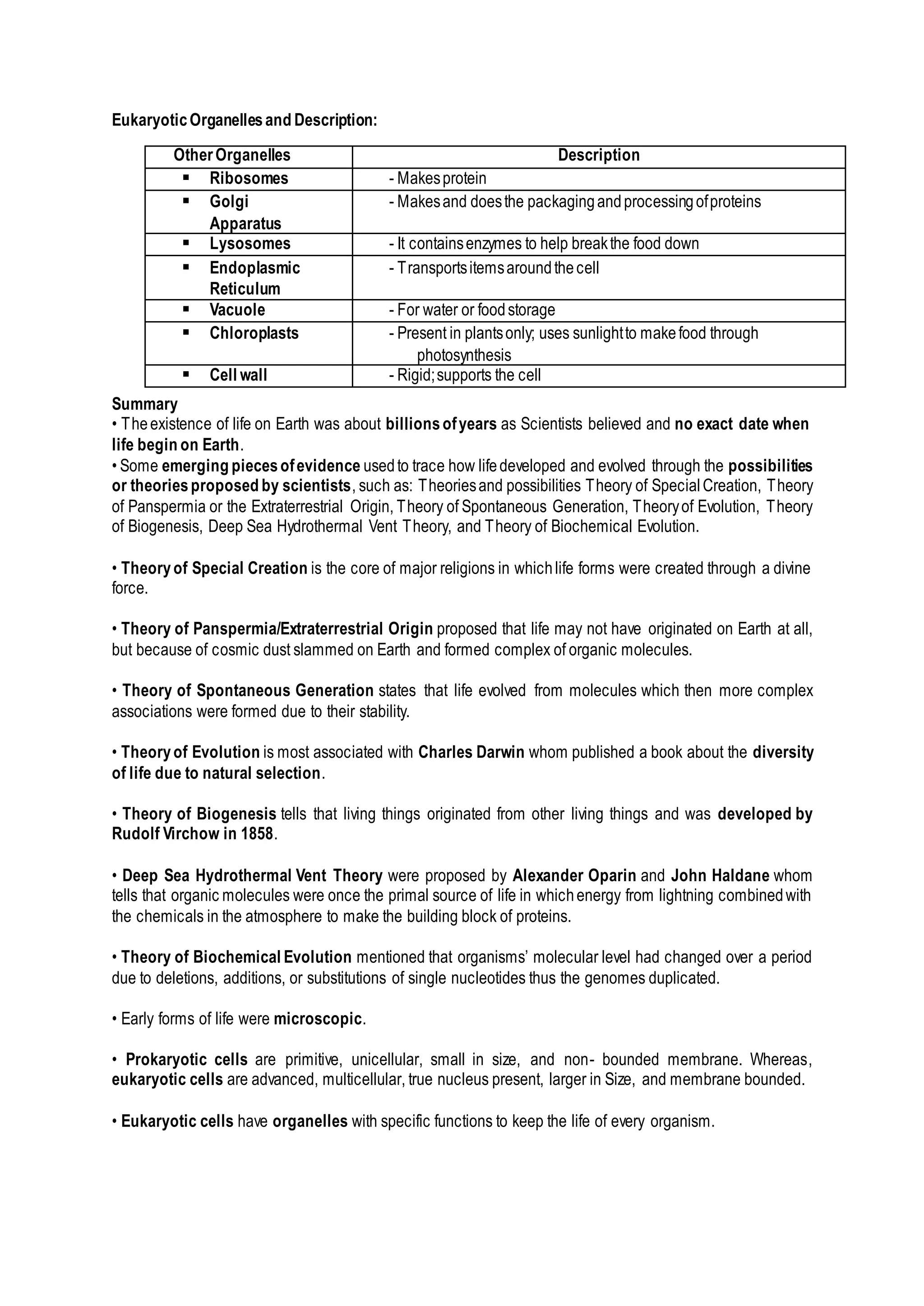 Las in earth and life science | DOCX