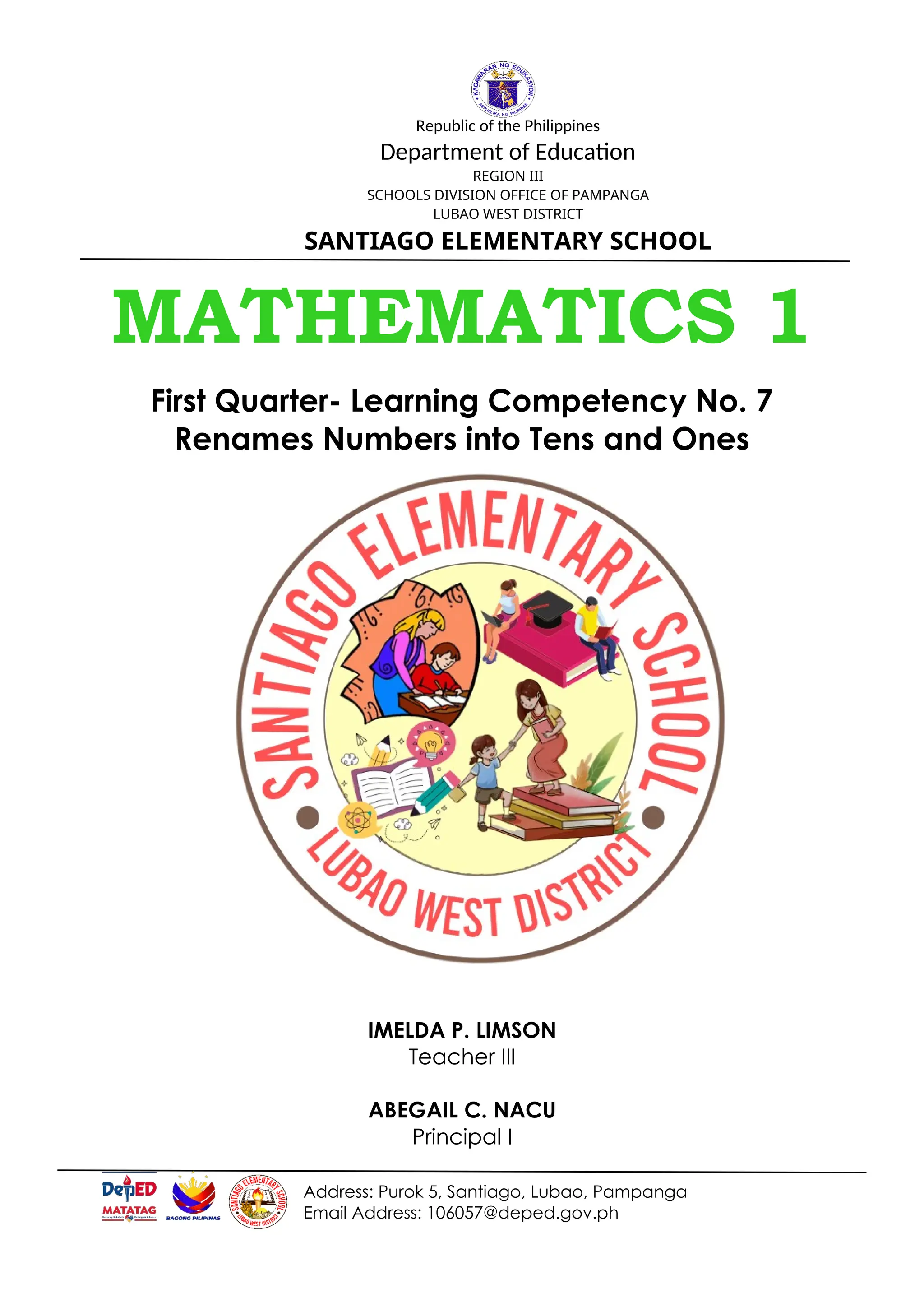 LEARNING ACTIVITY SHEET IN MATH 1 QUARTER 1docx | DOCX