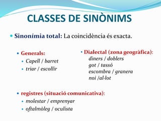 La sinonímia | PPTX