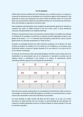La sintaxis del Blues | PDF