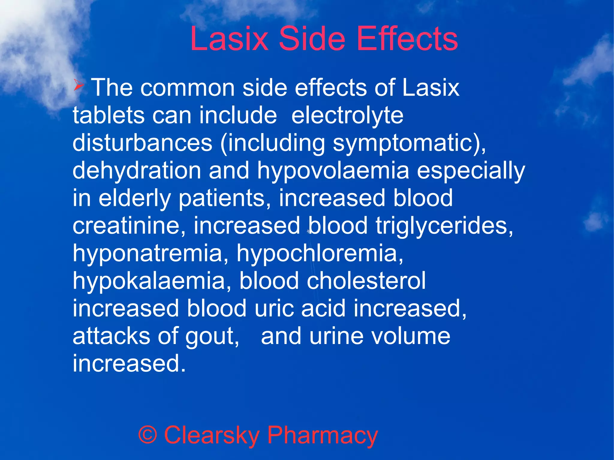 Lasix (Furosemide Tablets) | ODP