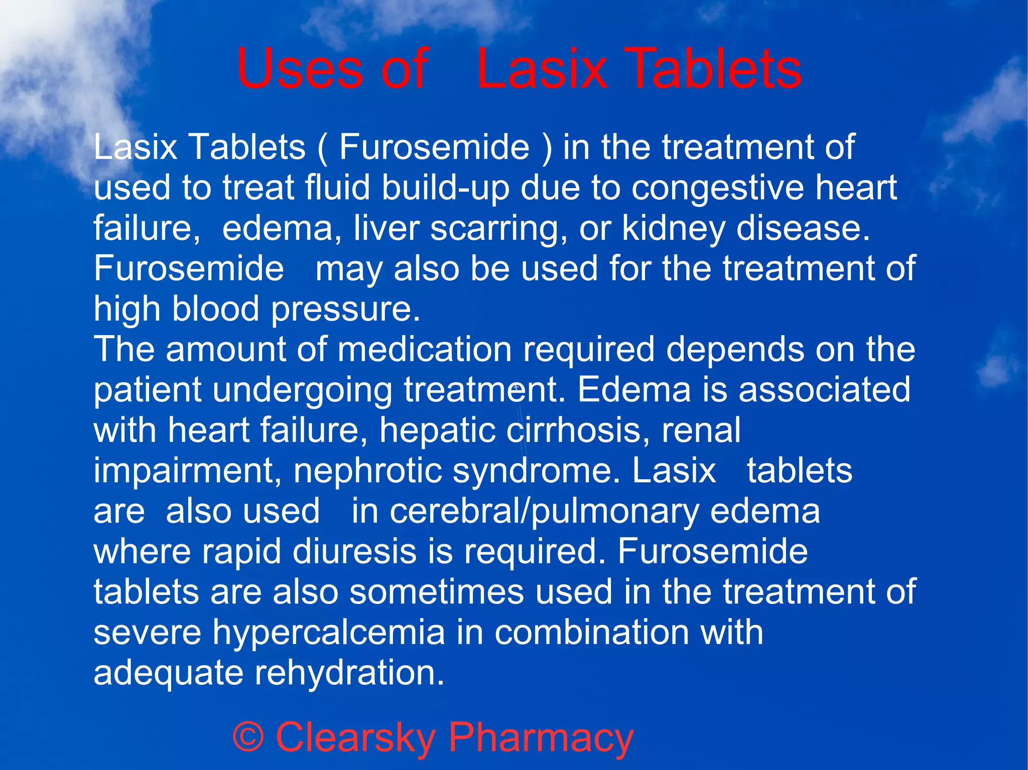 Lasix (Furosemide Tablets) | ODP