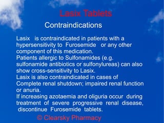Lasix (Furosemide Tablets) | ODP