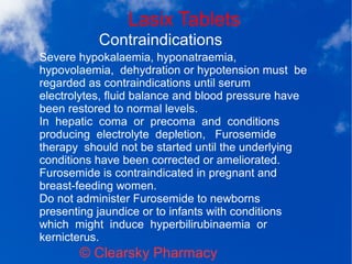 Lasix (Furosemide Tablets) | ODP