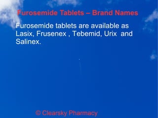 Lasix (Furosemide Tablets) | ODP