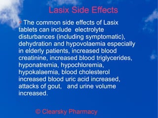 Lasix (Furosemide Tablets) | PPT | Free Download