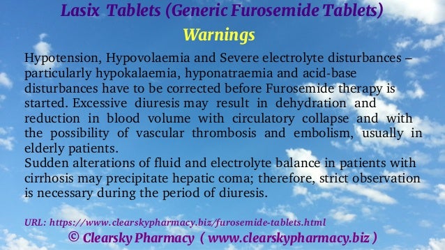Lasix Tablets (Generic Furosemide Tablets) | PDF