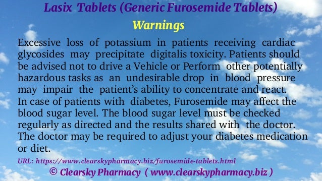 Lasix Tablets (Generic Furosemide Tablets) | PDF
