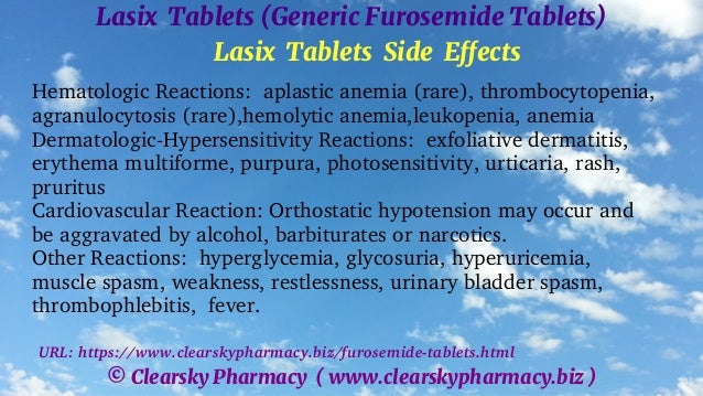 Lasix Tablets (Generic Furosemide Tablets) | PDF